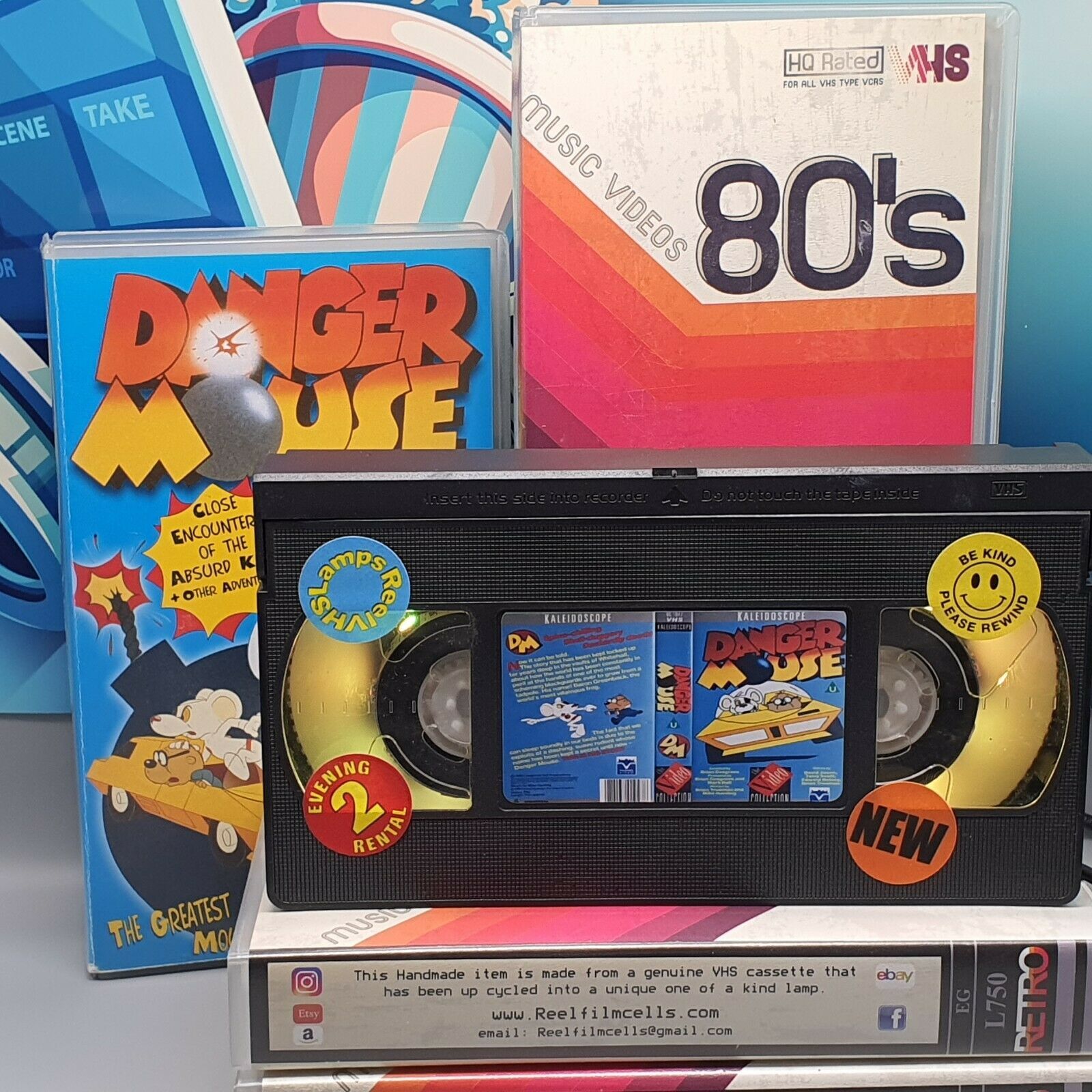 Danger Mouse, Classic Retro VHS Tape Night Light, table lamp stunning L ...