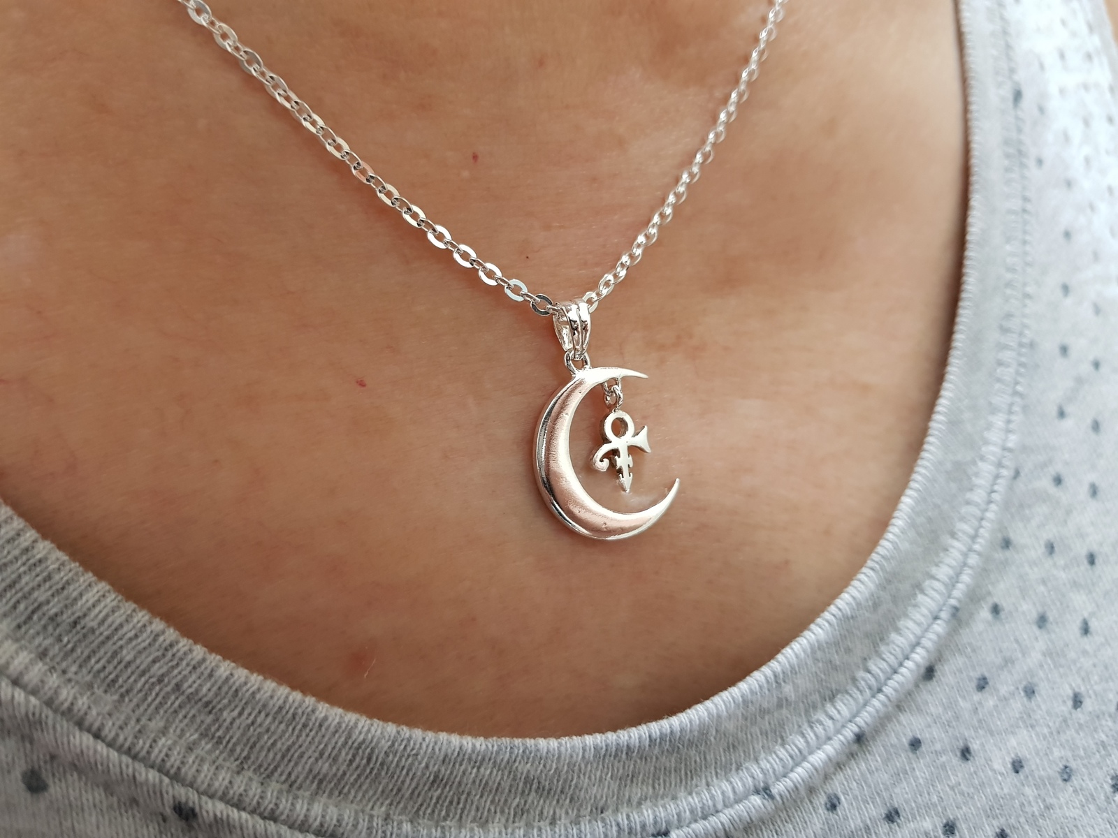 Pendant - Moon Crest Love - Remembrance Symbol - 925 Silver - Handmade ...