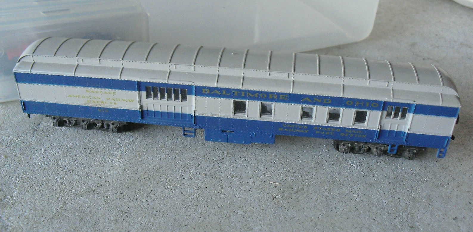 Vintage 1950s HO Scale Kit Built Plastic Baltimore and Ohio RPO Car ...
