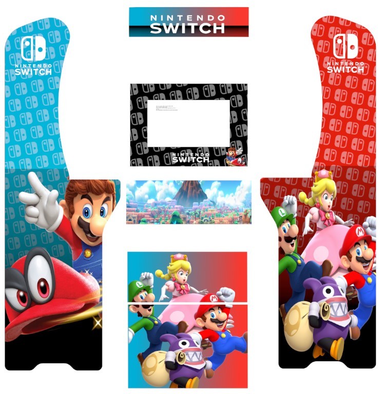 Atgames Legends Ultimate ALU Nintendo switch design decal Arcade ...