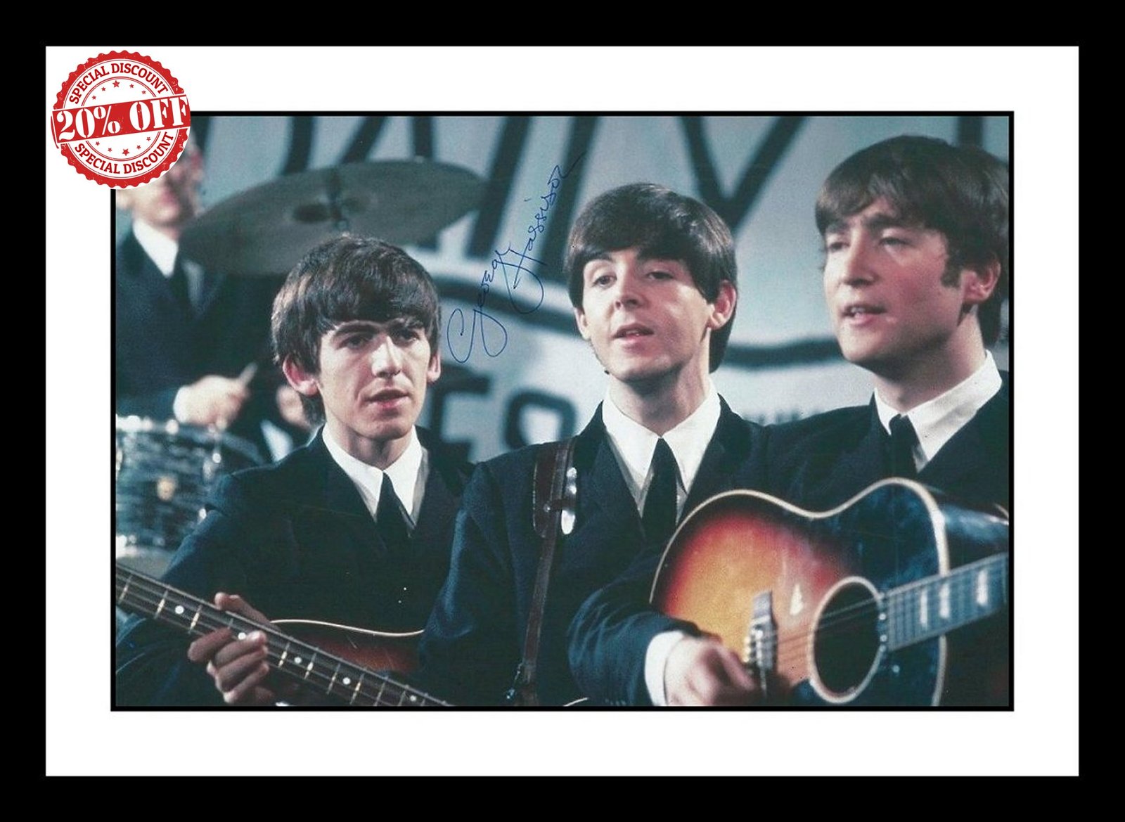 Ultra Cool - The Beatles - George Harrison - Authentic Hand Signed ...