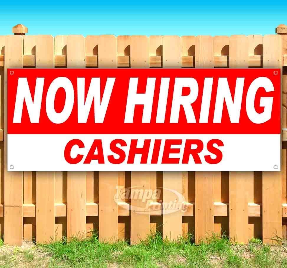 NOW HIRING CASHIERS Advertising Vinyl Banner Flag Sign Many Sizes USA ...