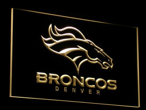 Denver Broncos LED Neon Bar Sign Light NFL Football Man Cave - Neon