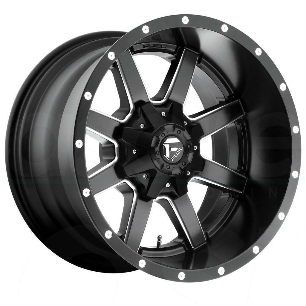 20x9 Fuel Maverick D610 5x5.5/5x150 20 Black Milled Wheels Rims Set(4 ...