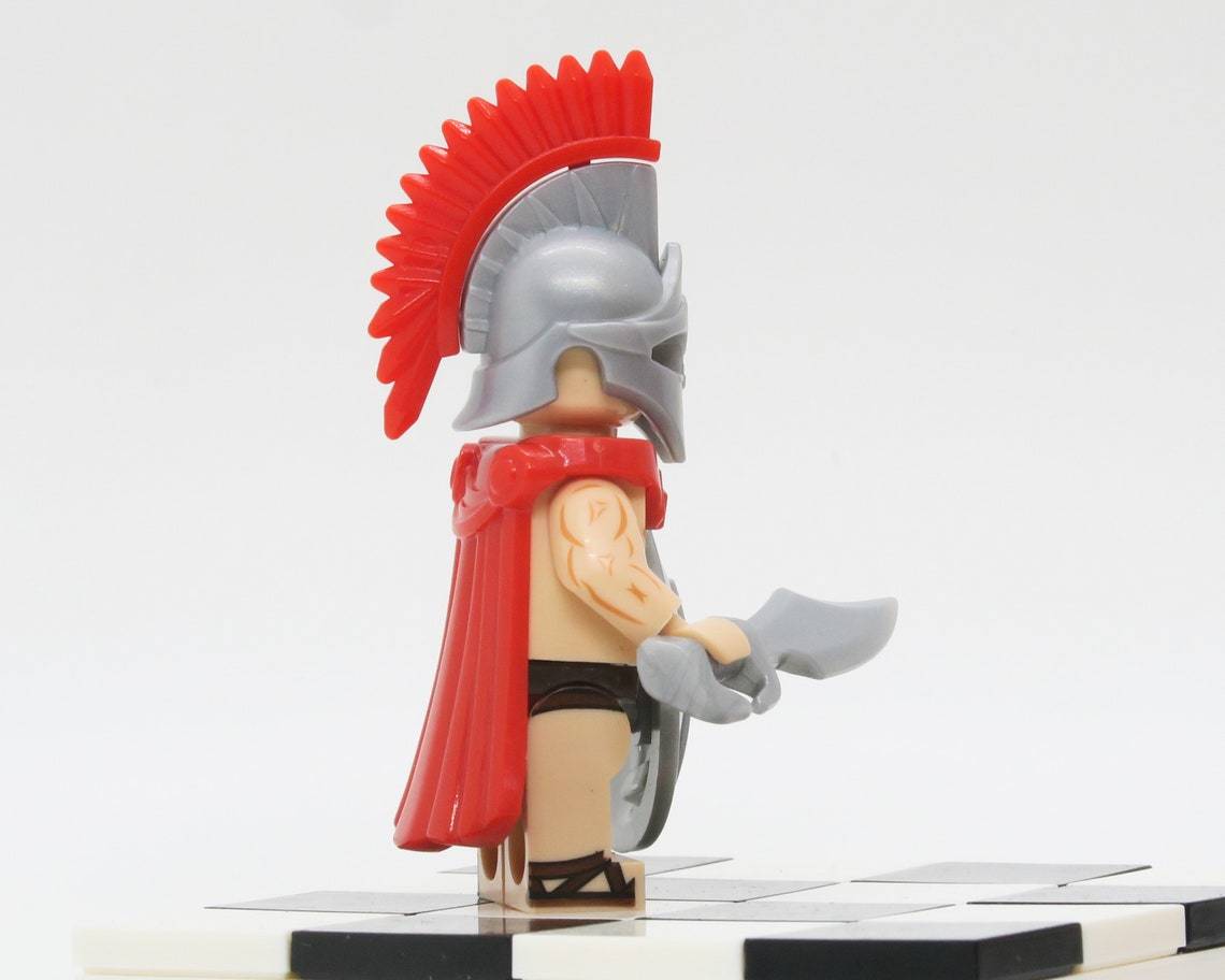 Ancient Greeks Sparta War Spartan Soldier Minifigures Weapons and ...
