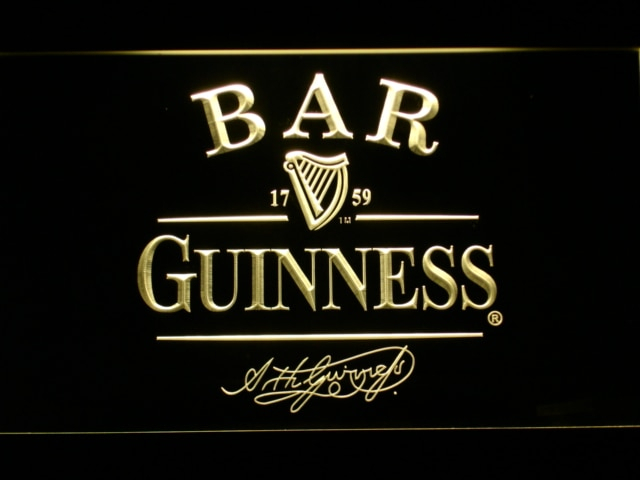 BAR Guinness Beer 3D LED Neon Sign Light Bar Pub Club Luminous Display ...
