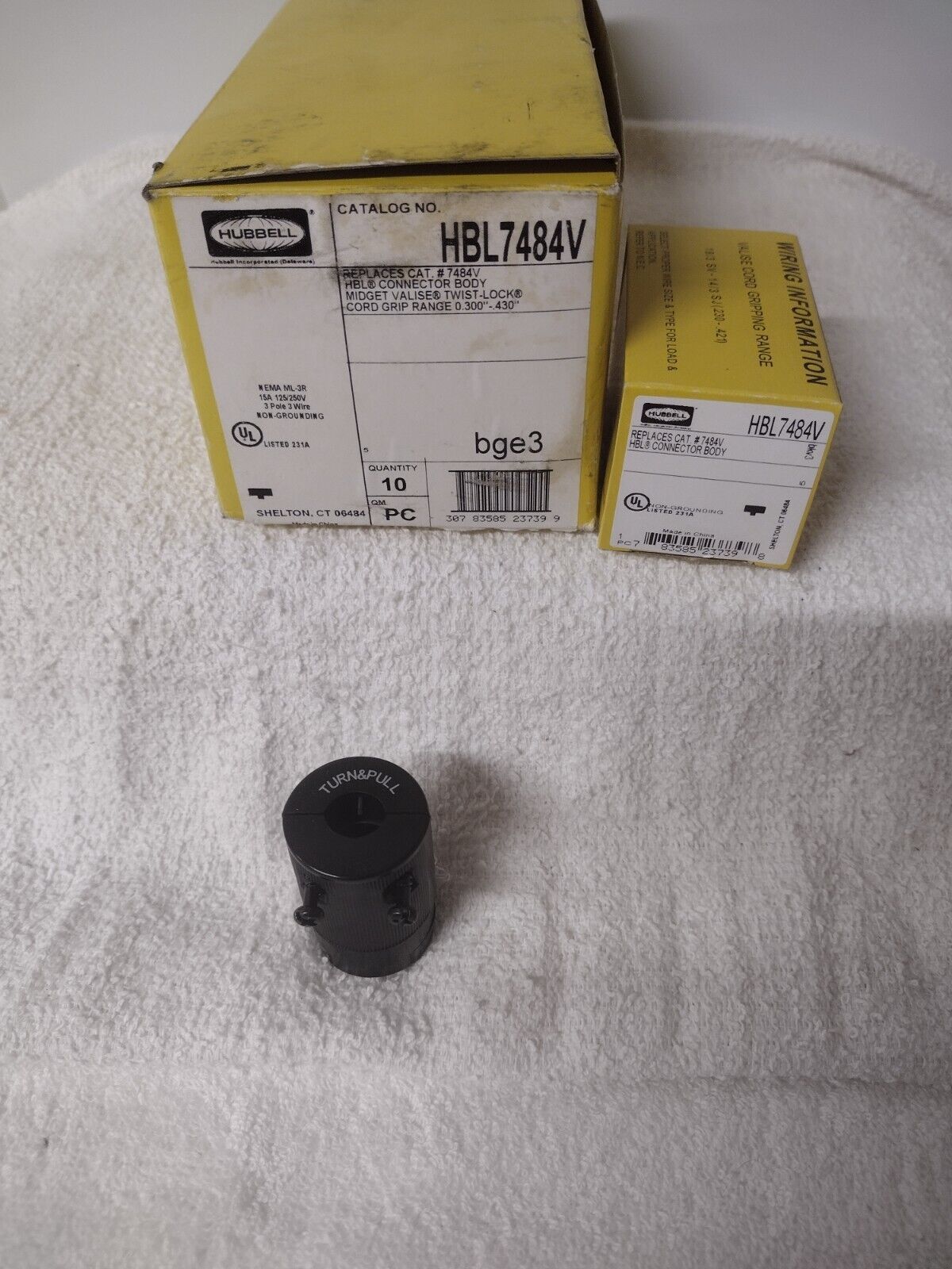 New, Hubble HBL7484V Replaces Cat#7484V HBL Connector Body Midget ...