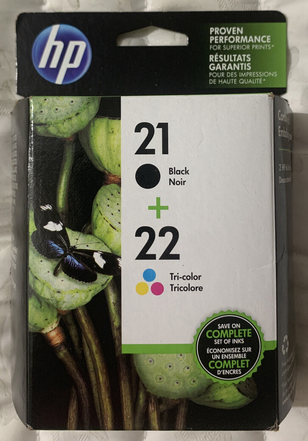 HP 21 Black & HP 22 Tri-Color Ink Cartridges C9509FN -C9351AN & C9352AN ...