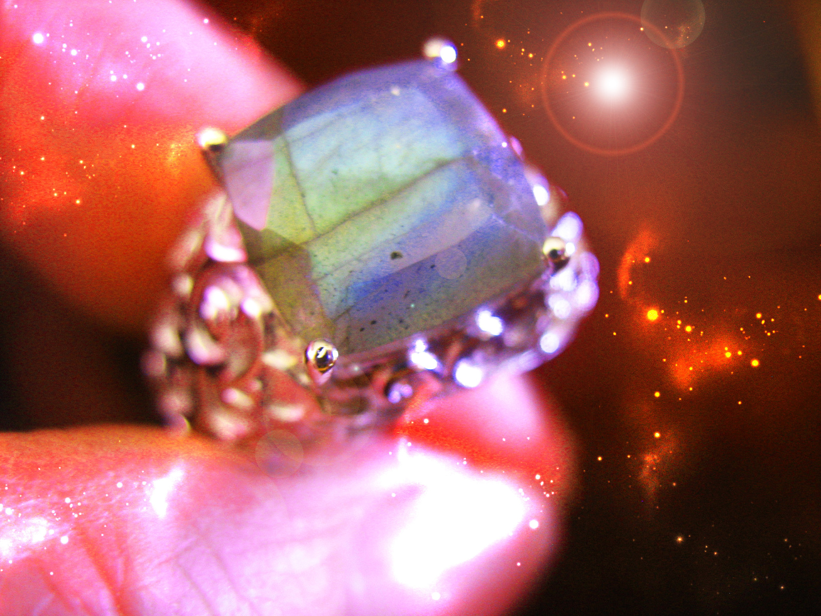 HAUNTED RING THE ASCENDED KING OF LIGHT HIGHEST LIGHT COLLECTION OOAK ...