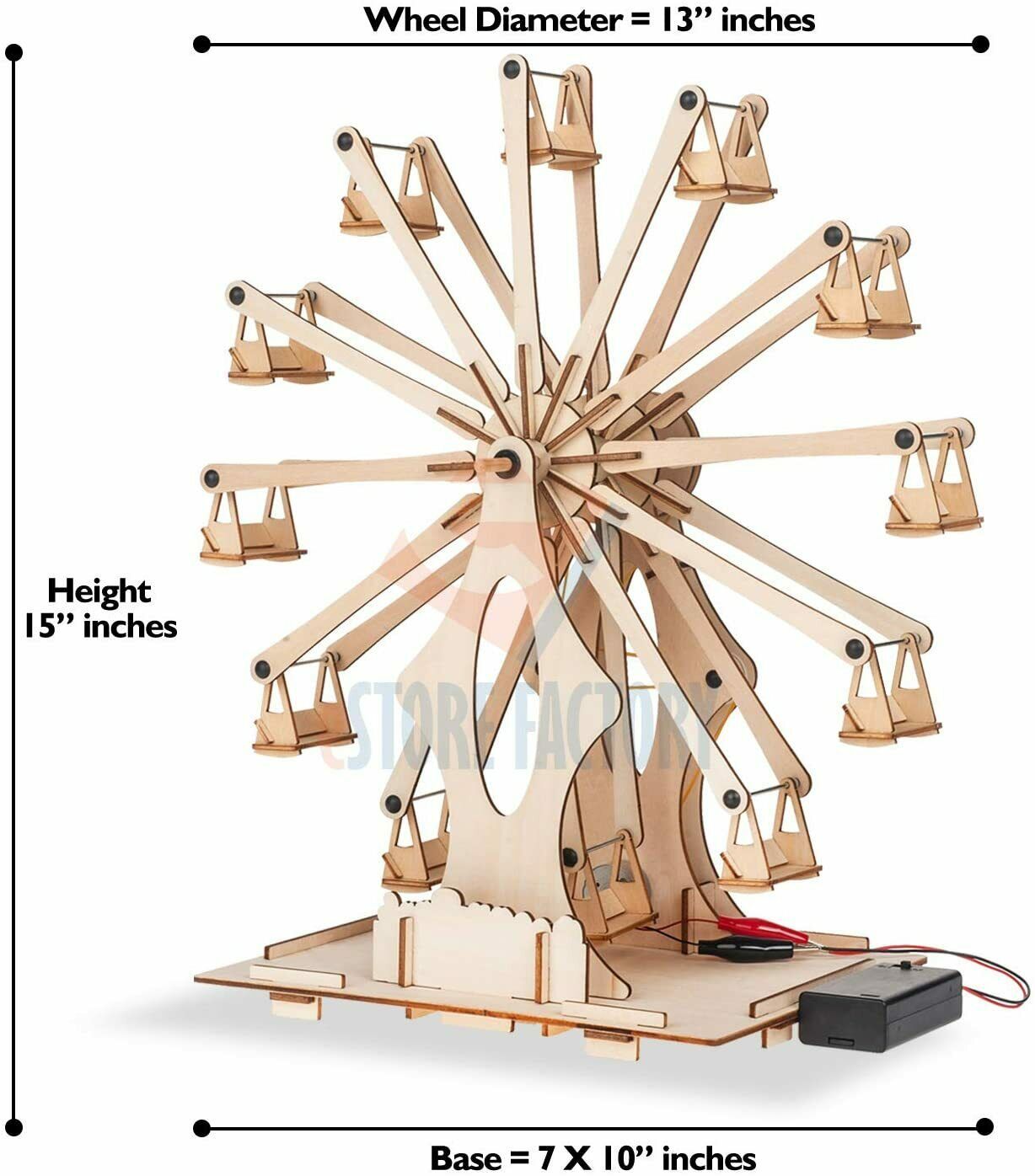 Working Ferris Wheel DIY Building Model Kit Set Educational Toy ...