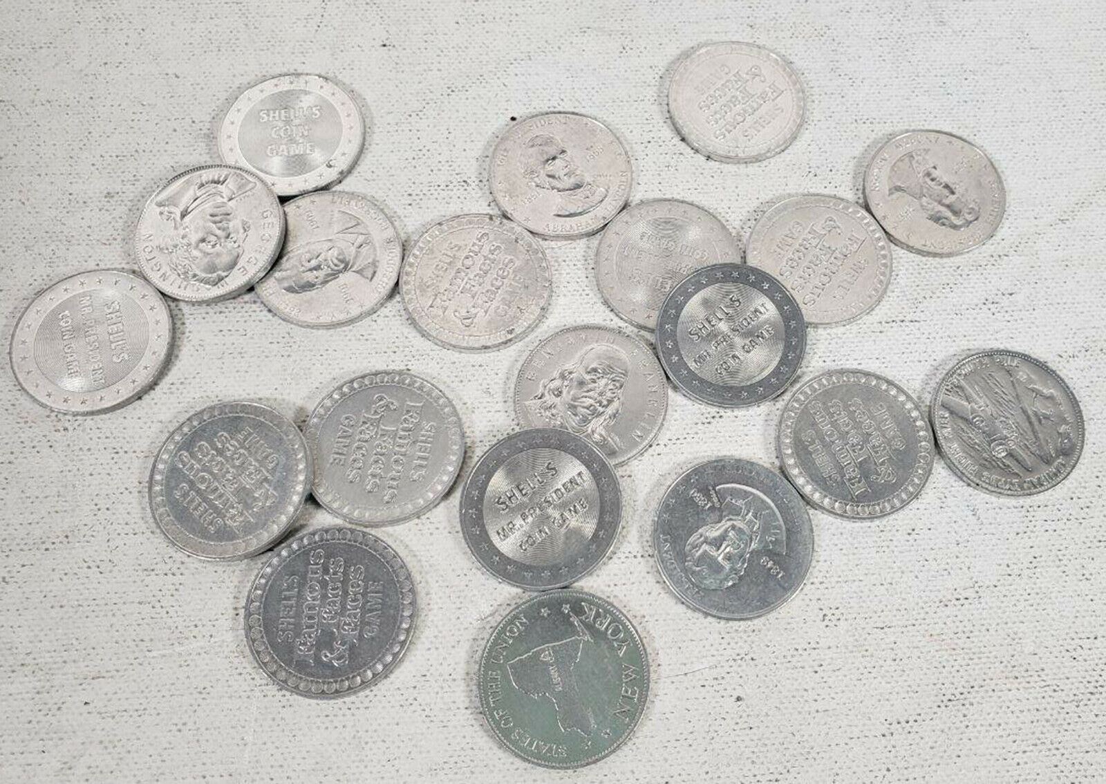 Vintage Shell Gas station Tokens Various Game Coins Famous Facts ...
