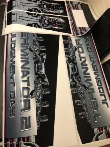 Terminator 2 Pinball Cabinet Graphic Pinball Decal Vinyl Sticker ...