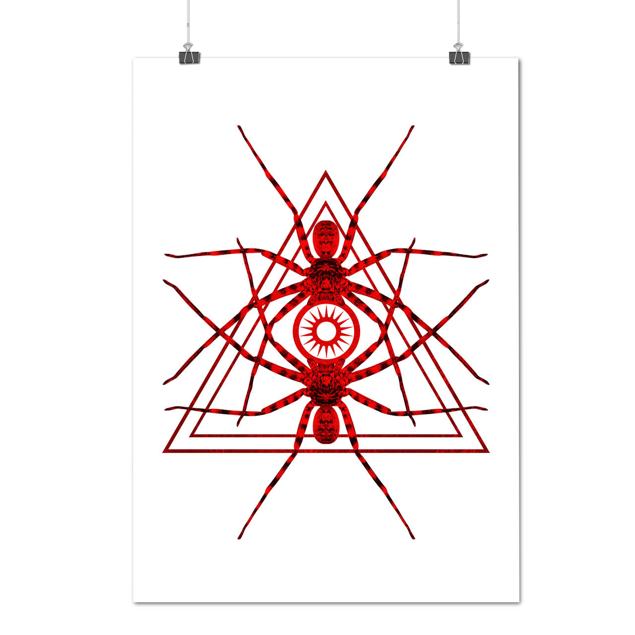 Spider Triangle Animal Triangle Eye Matte/Glossy Poster A0 A1 A2 A3 A4 ...