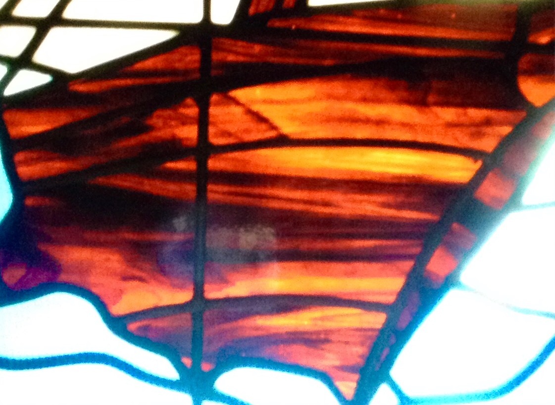 1880-1920 Arts and Crafts Stained Glass Window of Galleon in Original ...