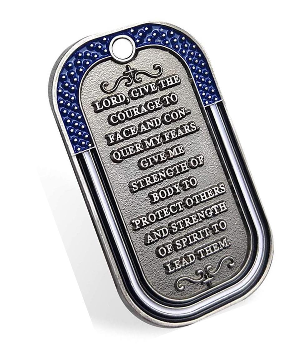 Police Officer Prayer Challenge Coin St Michael The Dog Tag - Challenge ...