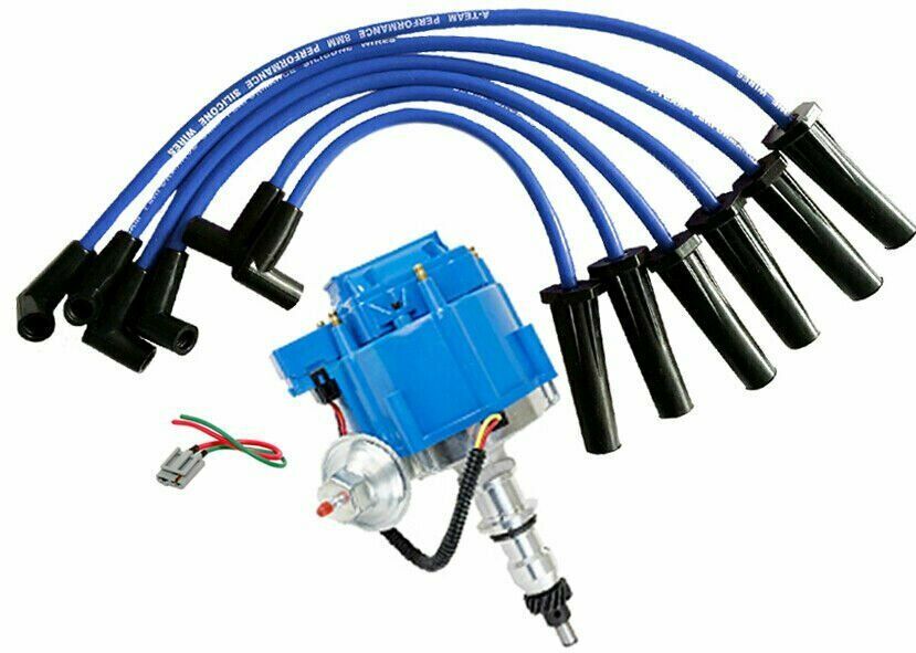 HEI Distributor & Spark Plug Wires For Pontiac V8 Engines 301-455 ...