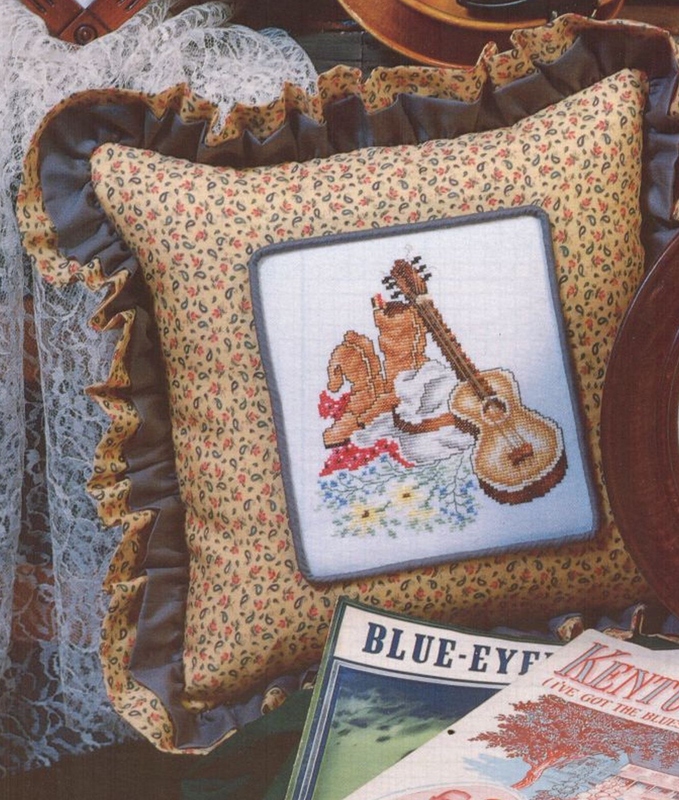 Cross Stitch Life Is A Song Piano Guitar Flute Cello Sax Harp Bassoon ...