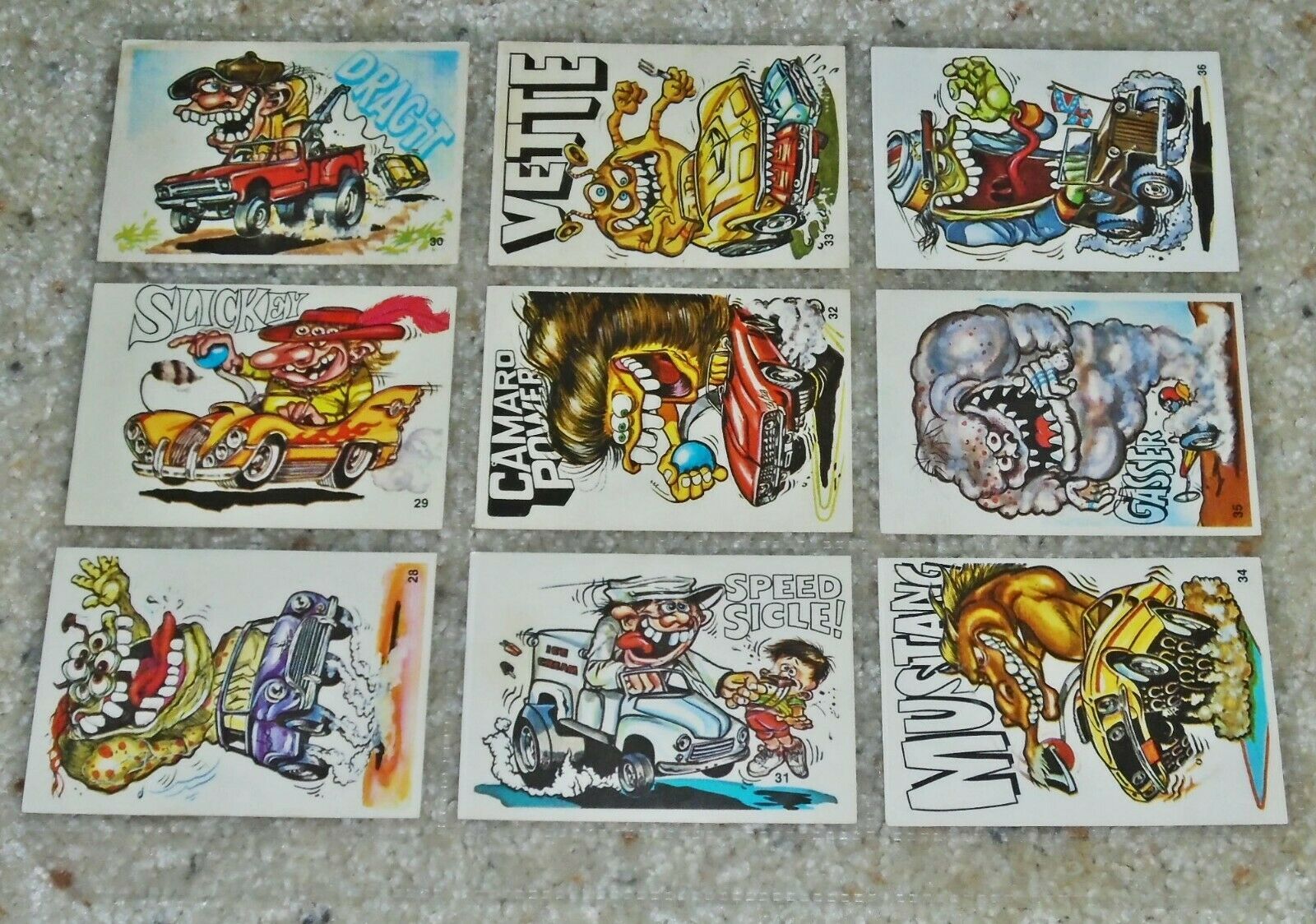 1970 DONRUSS Vintage ODDER ODD RODS Trading Card Stickers COMPLETE SET ...