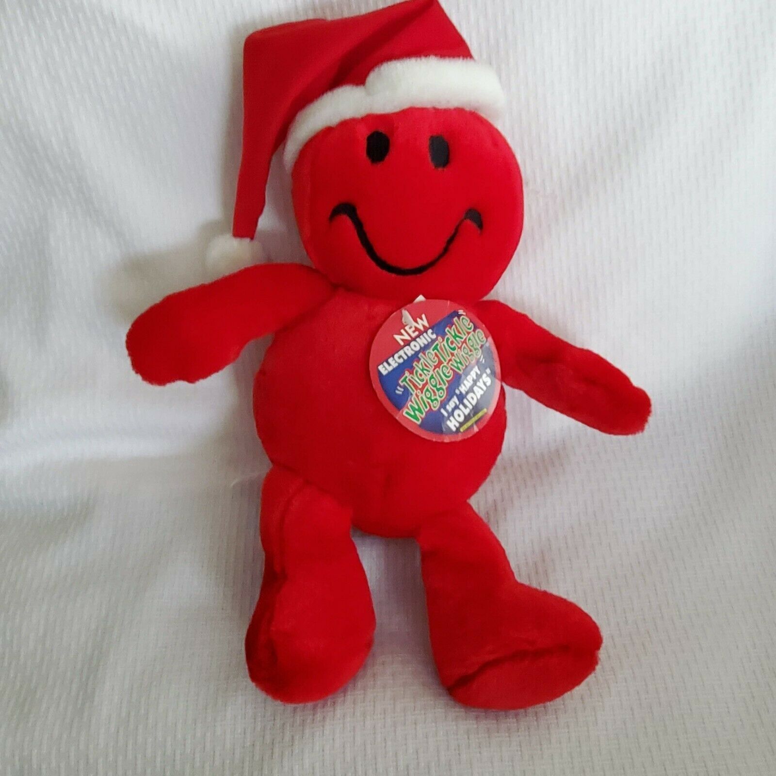 Tickle Tickle Wiggle Wiggle Red Stuffed Plush Smiley Smile Face Doll ...