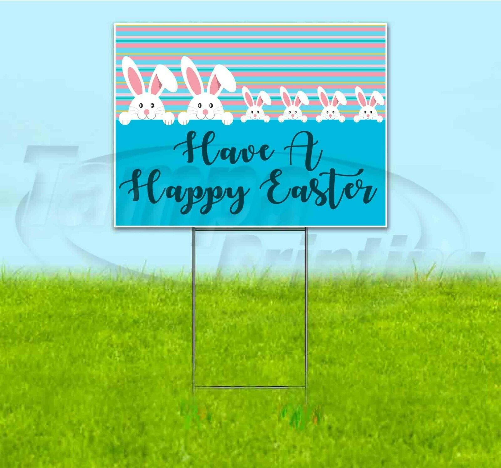 HAVE A HAPPY EASTER 18x24 Yard Sign WITH STAKE Corrugated Bandit USA ...