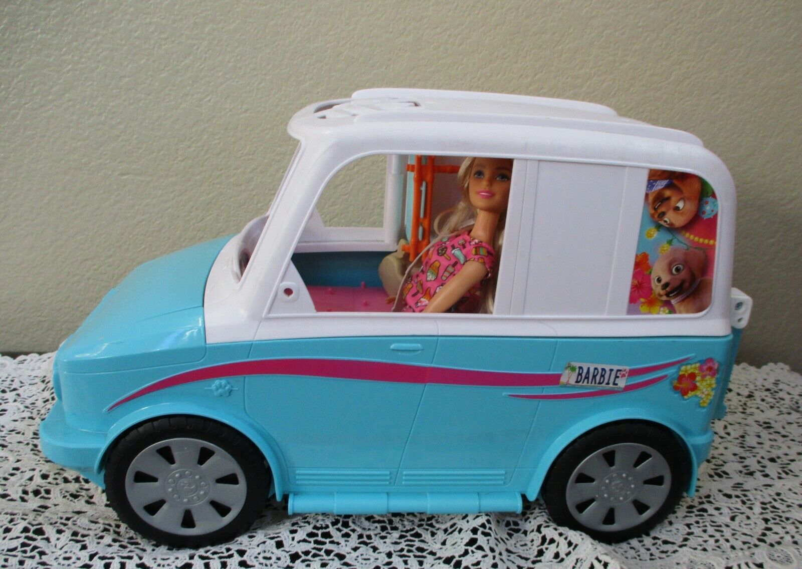 Barbie Ultimate Puppy Mobile Camper Van Lots of Accessories & Barbie ...