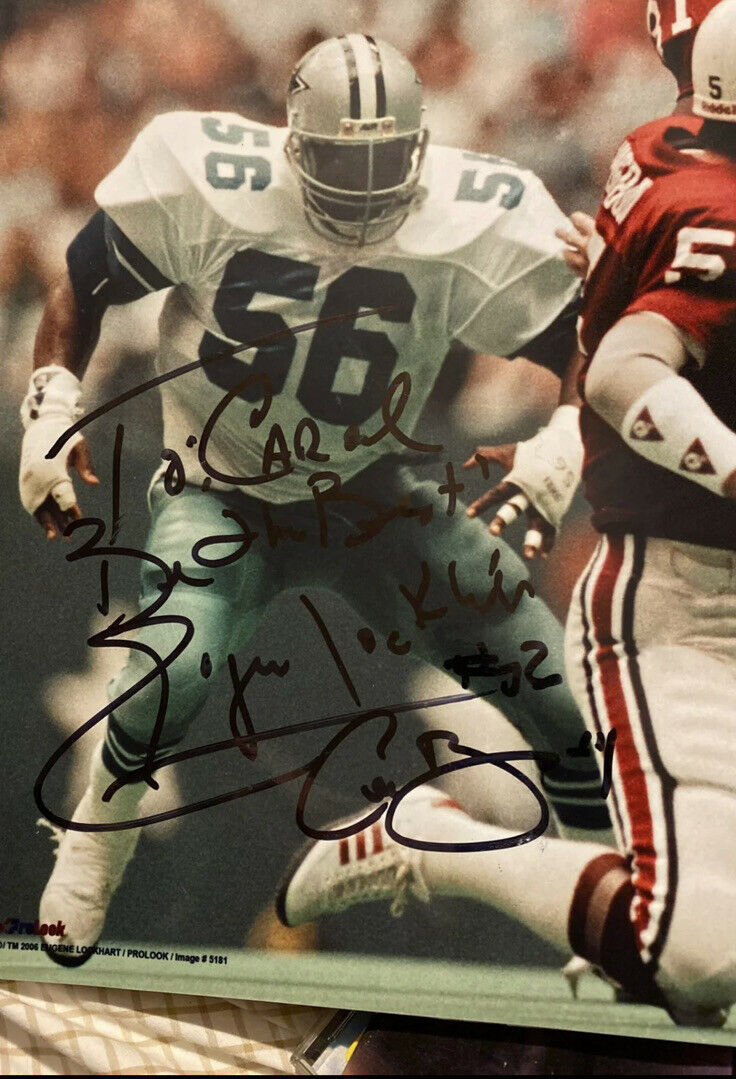 EUGENE Hitting Machine LOCKHART 8 X 10 Photo DALLAS COWBOYS AUTOGRAPHED ...