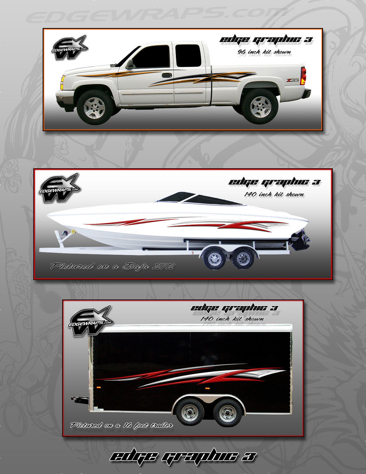 PONTOON BOAT GRAPHICS FITS ALL BRANDS CREST, AVALON, BENNINGTON, EG3 ...