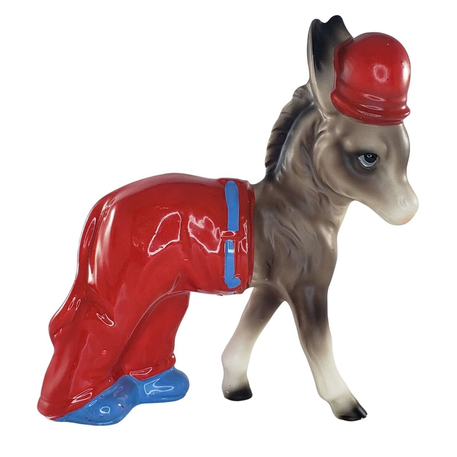 Vintage Japan Donkey Wearing Pants Red Hat Figurine Clown RARE HTF ...