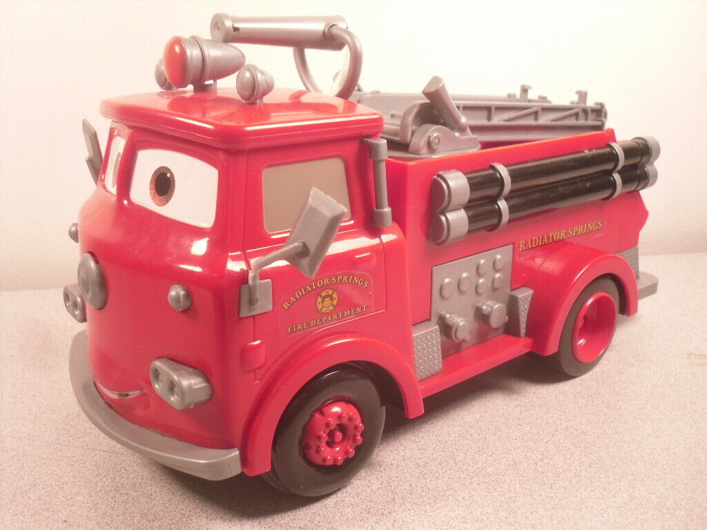 Red Fire Engine Disney Pixar Cars firetruck toy with sounds 8" - TV ...