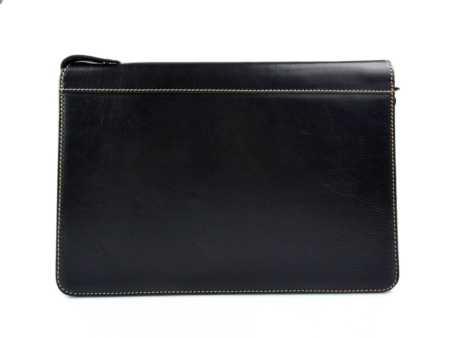 Leather folder A4 document file folder A4 black leather zipped document ...
