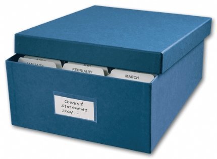 ABC Check Storage Box w/12 Dividers, 12" x W 9-7/8" x H 4-5/8", Blue ...