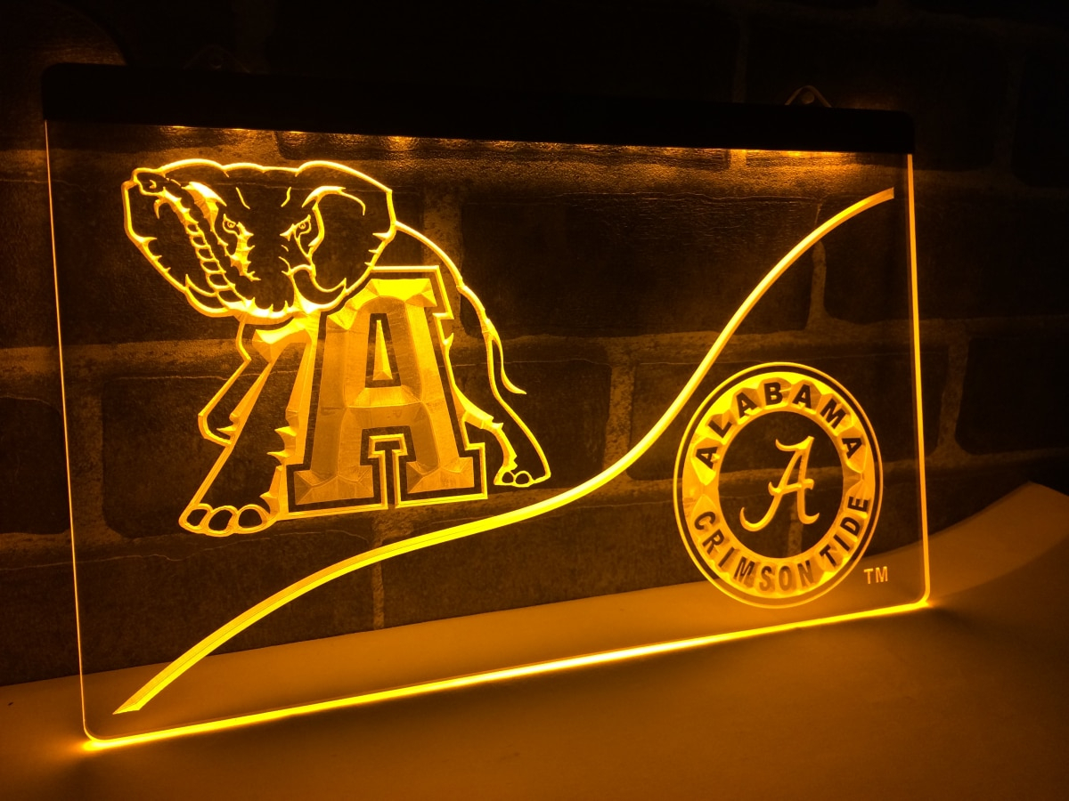 Alabama Crimson Tide Football Club LED Neon Light Sign home decor craft ...