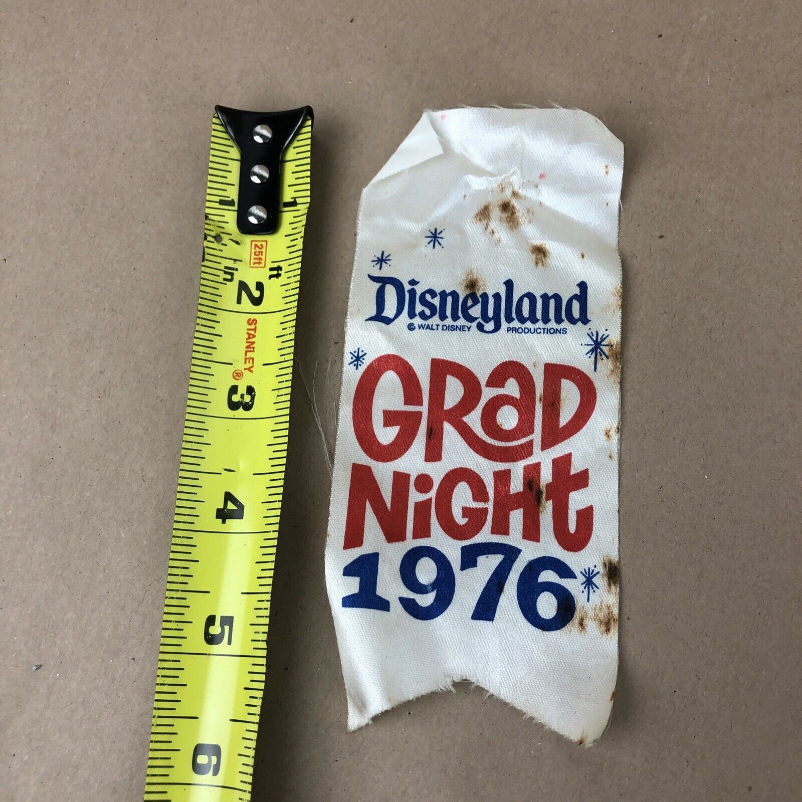 1976 Disneyland’s Grad Night High School Graduation Ribbon Mickey Mouse ...