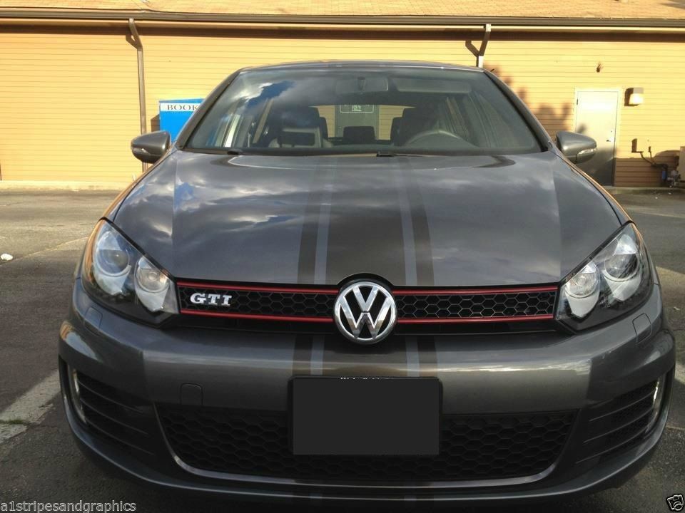 Center Rally stripes Graphics Stripe Decal FIT Volkswagen VW Jetta Golf ...