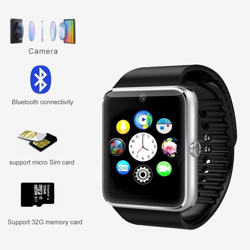 Evershop Bluetooth Android Smart Watch + SIM Card Slot Smartwatch for ...