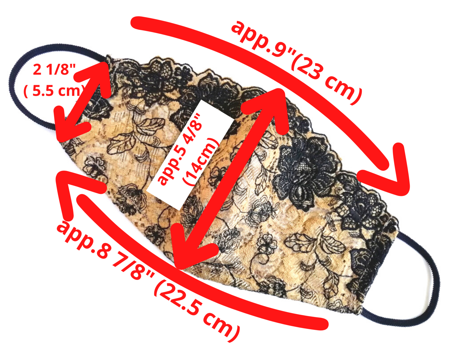 Lace face mask sewing pattern PDF printable template - Digital Goods