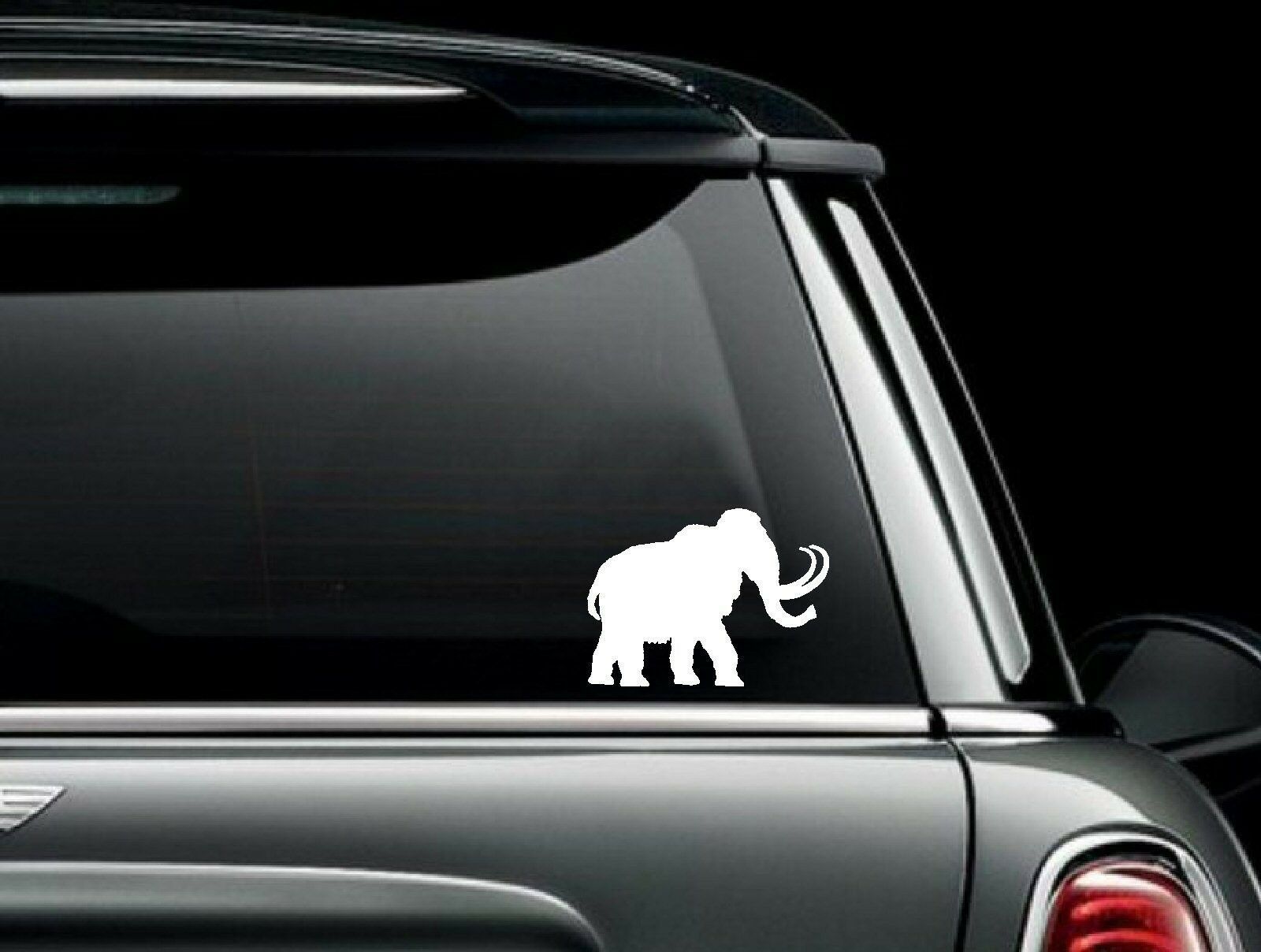 Woolly Mammoth Silhouette Vinyl Car Window Decal Bumper Sticker US ...