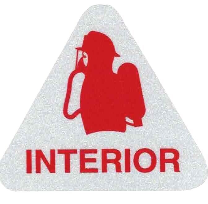 FIRE DEPARTMENT INTERIOR SCBA Highly Reflective Helmet Decal - 2 ...