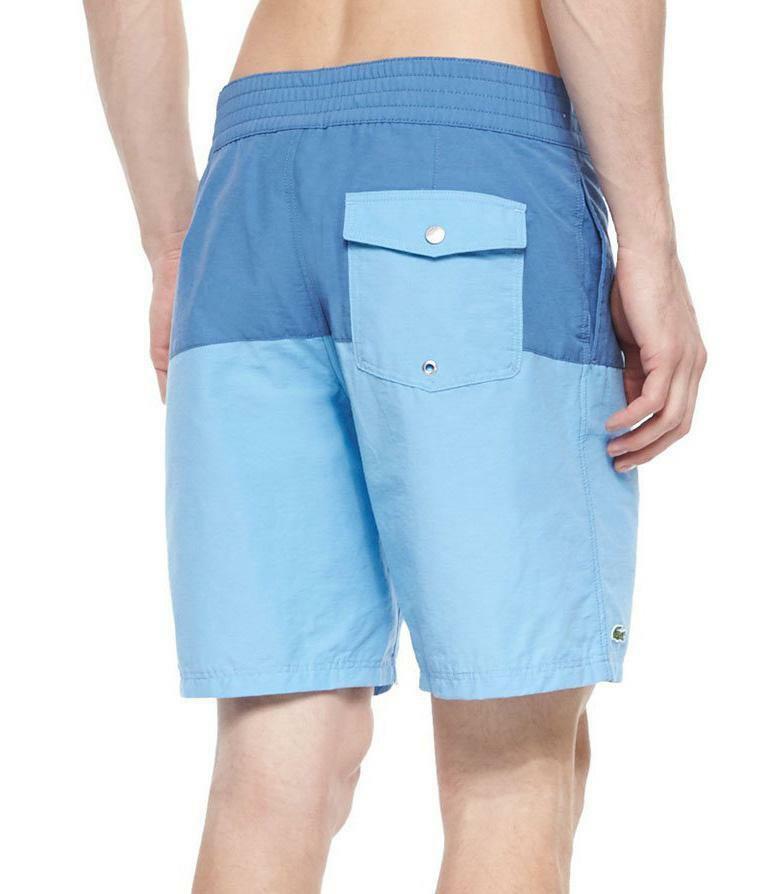 BRAND NEW LACOSTE MEN'S PREMIUM TWO TONE SWIM TRUNKS BOARD SHORTS ...