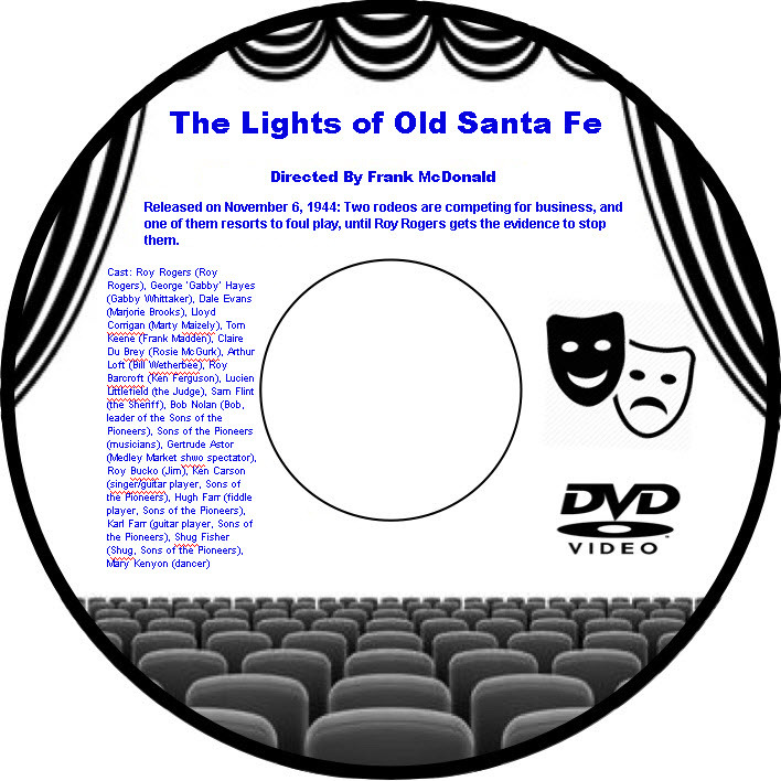 The Lights of Old Santa Fe 1944 DVD Movie Western Roy Rogers George ...