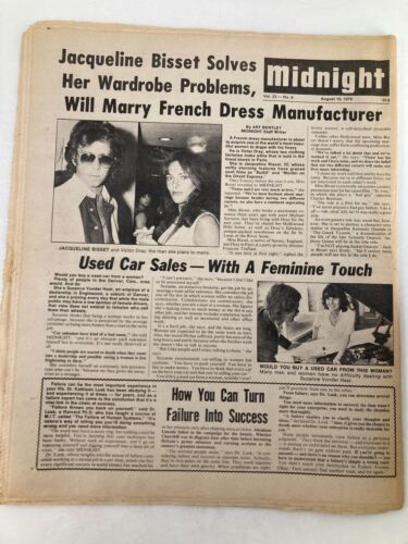 Midnight Tabloid August 16 1976 Vol 23 #8 and similar items