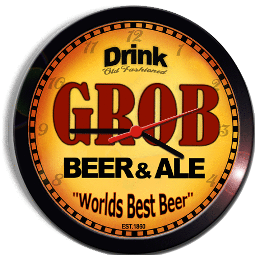 GROB BEER and ALE BREWERY CERVEZA WALL CLOCK - Clocks