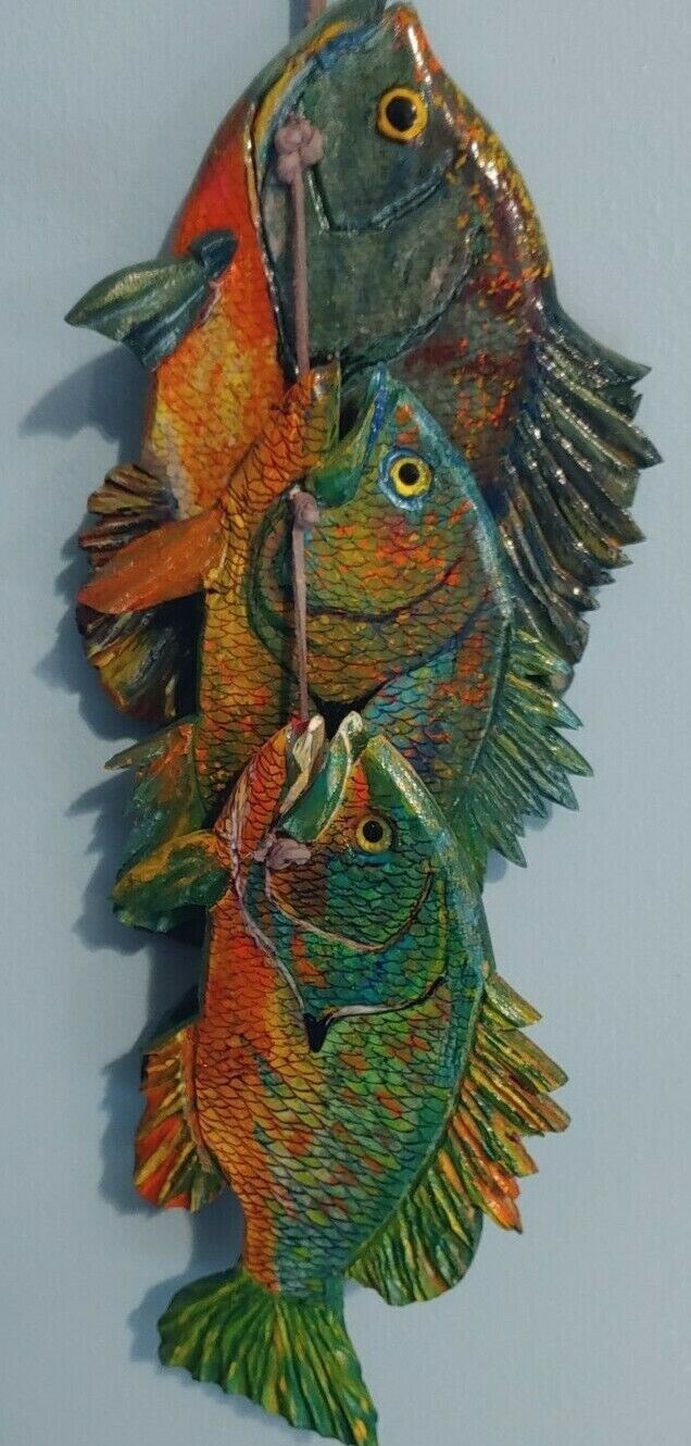 2021, Carved Stringer of bluegill, For Sale Per 3, Various Sizes Full ...