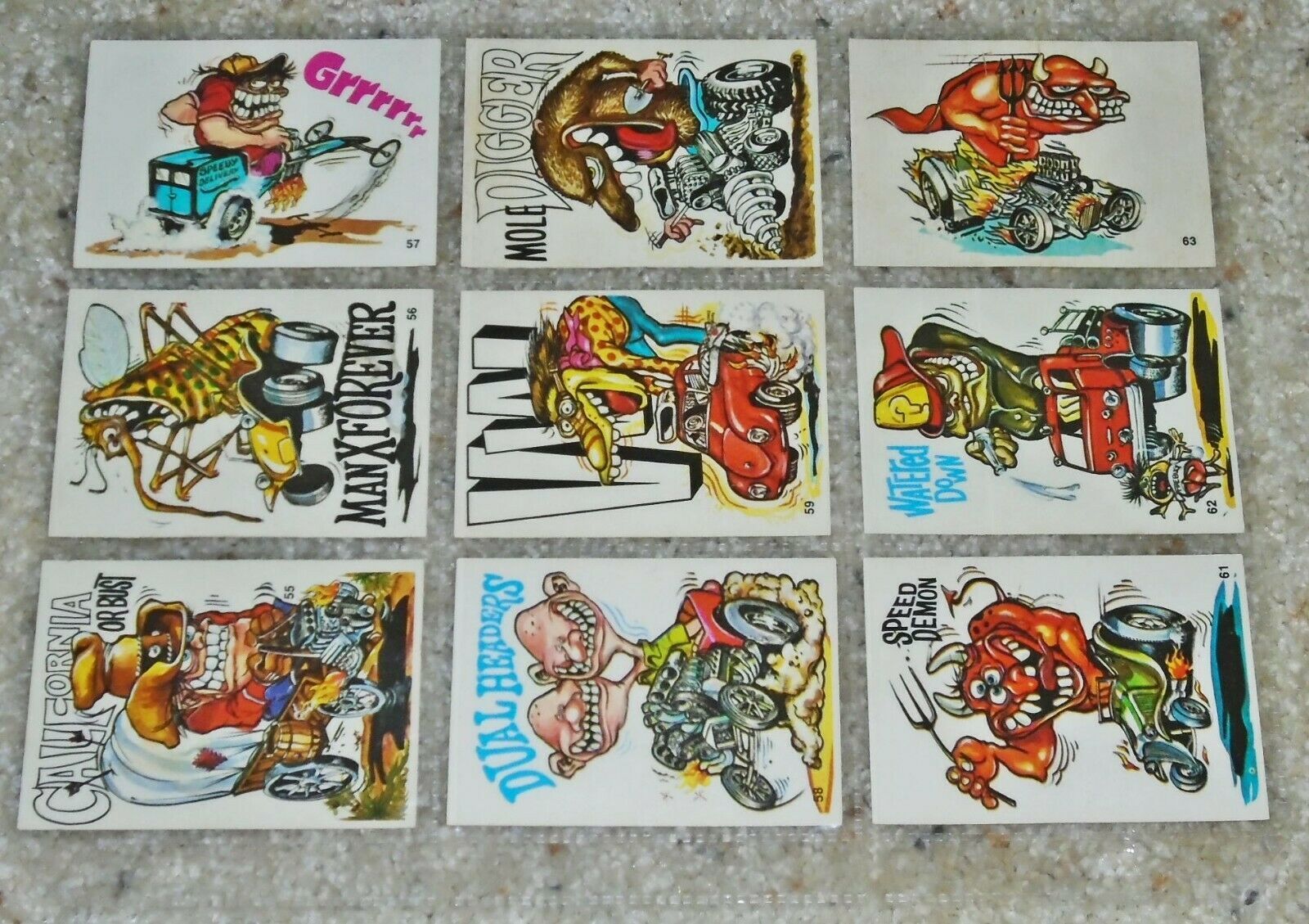 1970 DONRUSS Vintage ODDER ODD RODS Trading Card Stickers COMPLETE SET ...