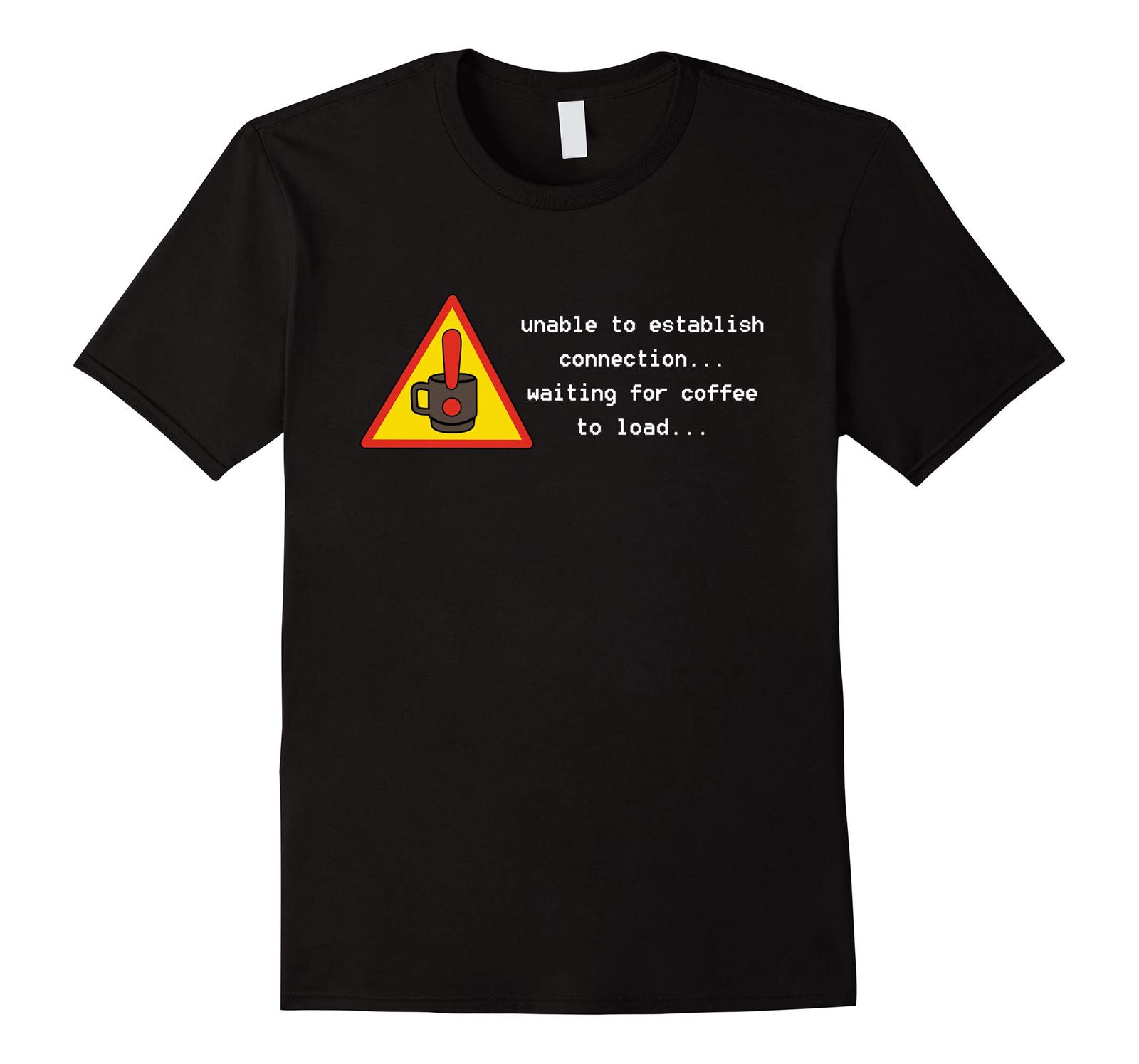 New Shirts - Funny PC Tech t-Shirt Computer Error Alert Coffee Loading ...