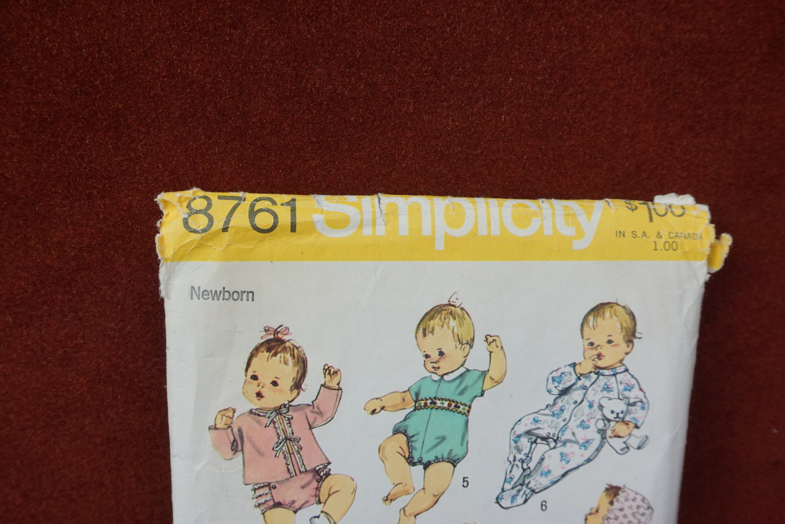 70s Simplicity 8761 Pattern Baby Infant Newborn - Children