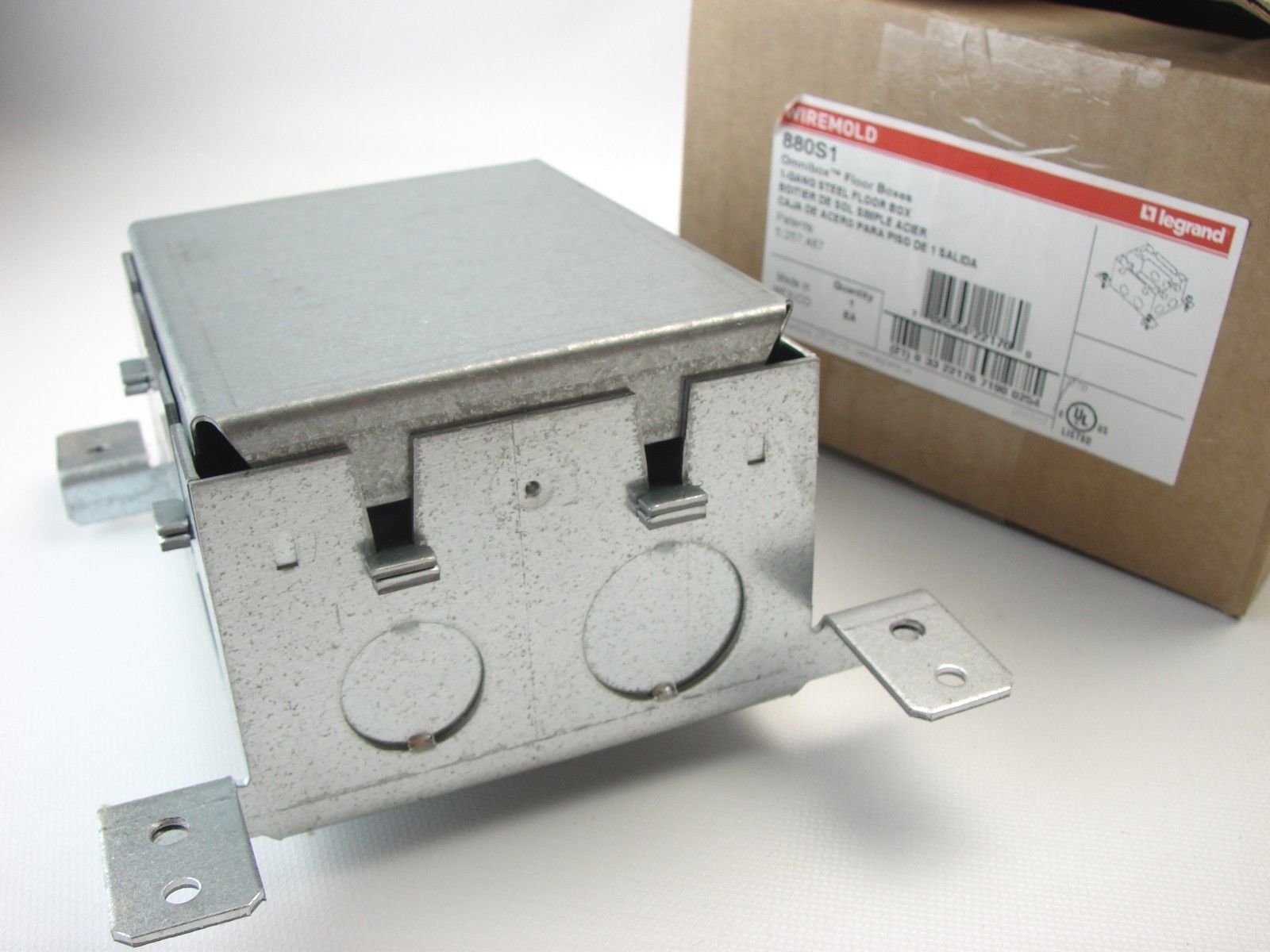 Legrand Wiremold 880S1 Omnibox 1-Gang Steel Floor Box Adjustable ...