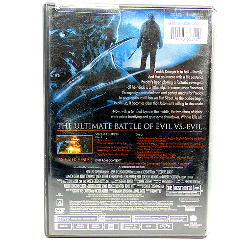 Freddy vs Jason (DVD, 2003) 2 Disc Robert Englund Horror - DVDs & Blu ...