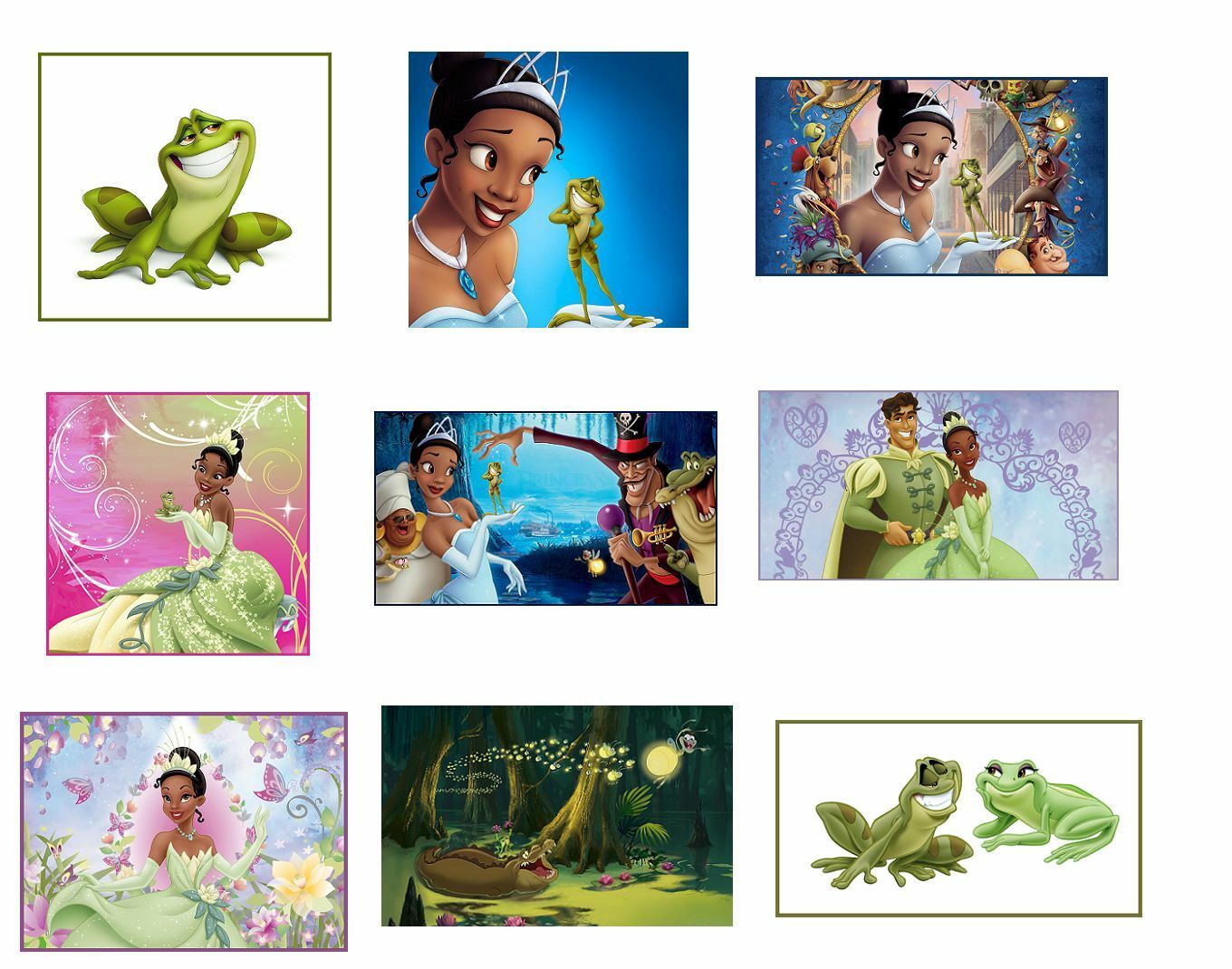 9 Princess and the Frog Stickers, Birthday Party Favors, Labels, Decals ...