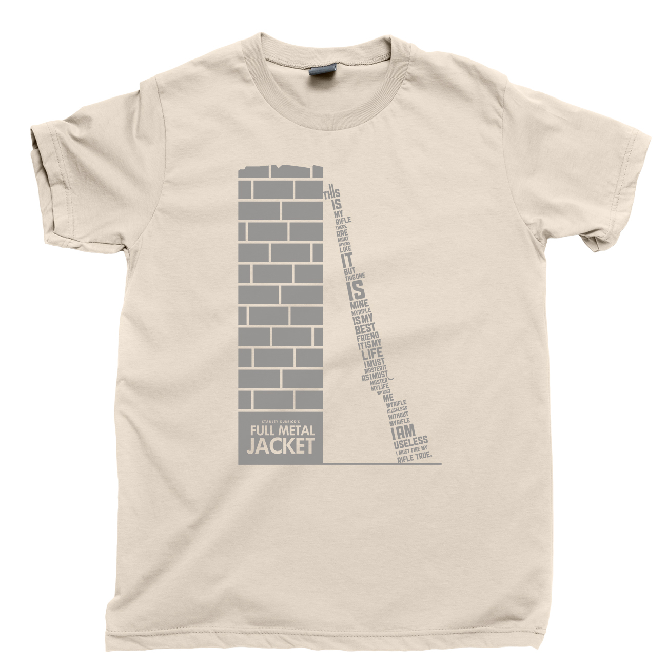 Rifleman's Creed T Shirt, Full Metal Jacket Vietnam Movie Men's Cotton ...